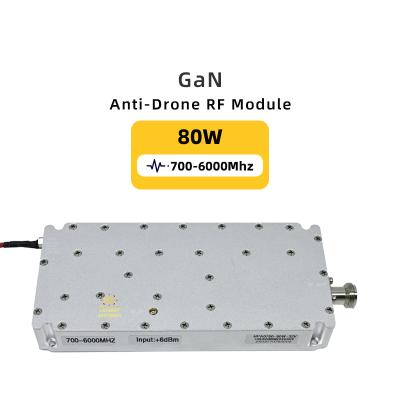 China 700-6000Mhz 80w Wide Band Optional Lora GaN Anti FPV Digital Modulation Power Amplifier Module Counter Mavic autel Disruption for sale