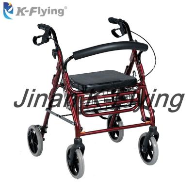 Cina Adulto regolabile Walker Rollator Folding Metal Aluminum di altezza di lusso in vendita