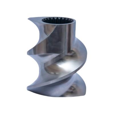 High Wear Resistance Twin Screw Extruder Parts Single Flighted Screw Element For