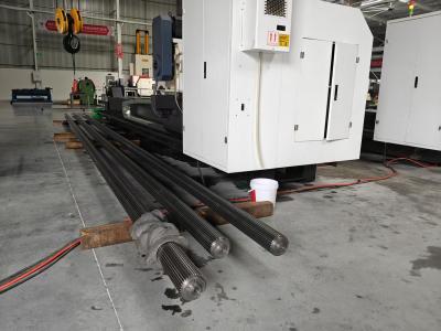 China Large Shaft Straight Shaft Big Screw Mental shafts Extruder Parts Screw Shafts for PE PP Factory for sale