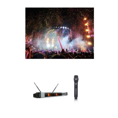 Cina Microfono wireless UHF con 600 frequenze selezionabili su una larghezza di banda di 30 MHz in vendita