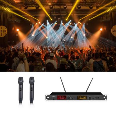 China 90M Dual Channel UHF Draadloze Samengestelde Reversmicrofoon PPL Te koop