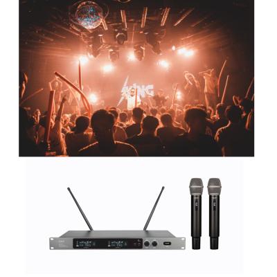 Cina Sistema professionale senza fili frequenza ultraelevata Mic Automatic Frequency del microfono 80M Party Stage Church in vendita