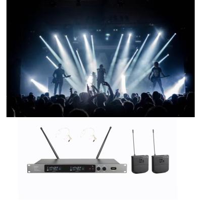China De UHF Professionele Draadloze Microfoon van Hoofdtelefoon Handbediende Lavalier Bodypack voor het Zingen Te koop