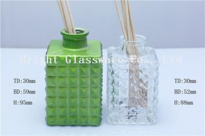 China Square Empty Reed Diffuser Glass Bottle, glass bottle sale for sale