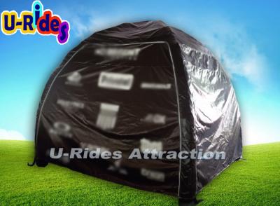 Cina La tenda gonfiabile della cupola del nero su ordinazione di logo, copre con una cupola la tenda gonfiabile per la pubblicità in vendita
