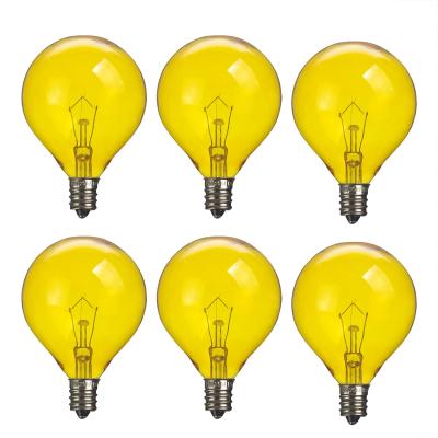 China Encere el filamento incandescente de la bombilla de Dimmable de bulbos más calientes, G50 alrededor de la bombilla de la norma color de 25 vatios en venta