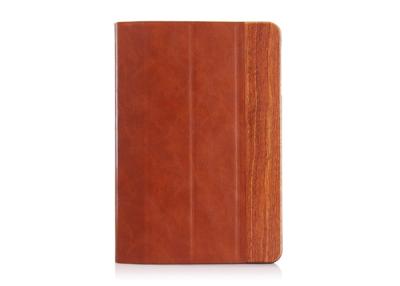 China Caso de madera de Ipad del cuero auténtico mini en venta