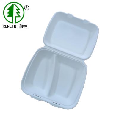 Cina imballaggio amichevole della copertura superiore di Eco dei compartimenti del contenitore 2 di copertura superiore della bagassa 7inch di 9inch X in vendita