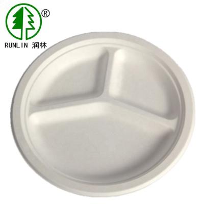 中国 党のために完全なEcoの友好的なCompostable白い分けられた円形の版 販売のため