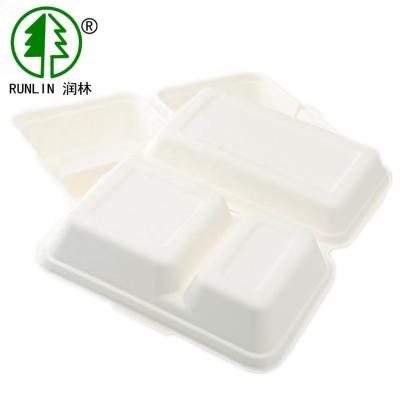 Cina Imballaggio asportabile di Eco dell'alimento di consegna dei contenitori della bagassa biodegradabile a 3 pollici della canna da zucchero in vendita