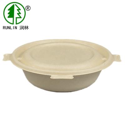 中国 FDAの友好的なふたSGS Ecoが付いている生物分解性の使い捨て可能なペーパー サラダ ボール 販売のため