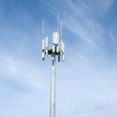 China 35m Monopole Hoge Mast Gegalvaniseerde Telecommunicatie van de Staaltoren met 3 Platforms Te koop