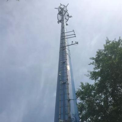 China 100ft Monopole Mobiele Verminderd/Van een flens voorzien de Celtelefoon van de Staaltoren Te koop