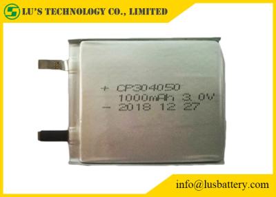 RFID Li-MnO2 Ultra Thin Disposable Batteries CP304050 3.0V 1000mAh Slim Pouch Cell