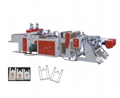 Cina Automatic high speed plastic shopping biodegradable pla corn starch bag making machine with auto puncher in vendita