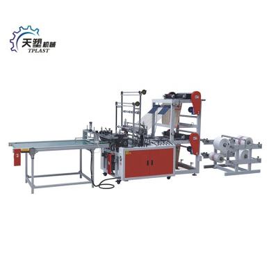 中国 PE polyethylene film Heat bottom sealing and Cold cutting bag making machine flat bag making machine 販売のため