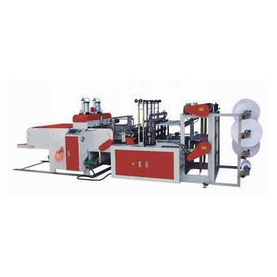 Cina High Speed Four Line plastic t shirt bag full Automatic nylon shopping bag cutting machine in vendita