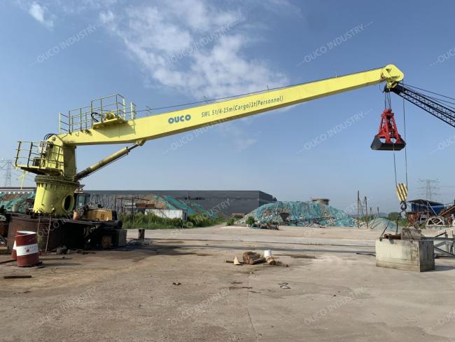 5t15m Stiff boom marine crane(2)
