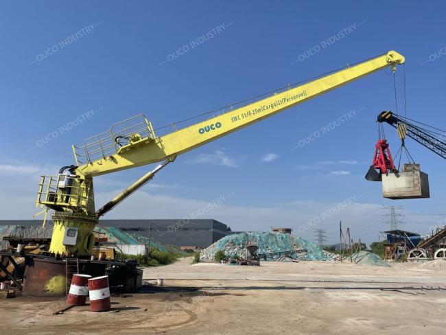5t15m Stiff boom marine crane(4)