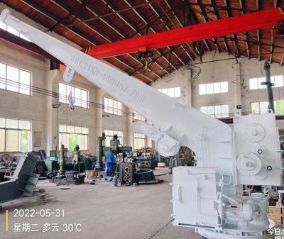 China 1 - 5 Ton Capacity Marine Deck Davit Crane Equipped With Electric Winch Te koop