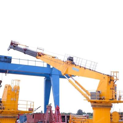 China 8T hoge werktemperatuur telescopische scheepsdekkraan met 1 jaar garantie Te koop
