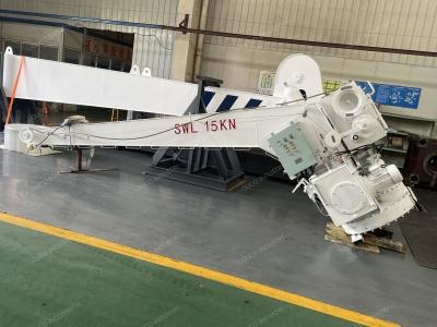 China 15 KN Hydraulische schuifarm Davit kraan Te koop