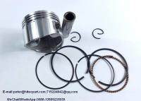 China Silver Aluminum Motorcycle Piston Kits And Rings CD110 Bore Dia.52.4mm Height 37mm for sale