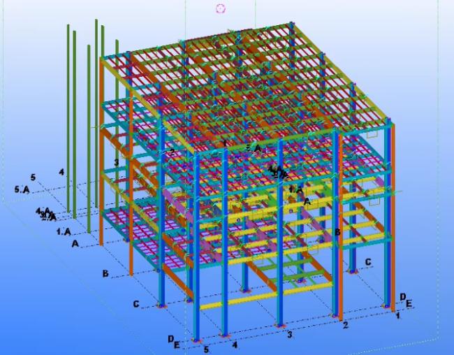 Steel structure building exterior view