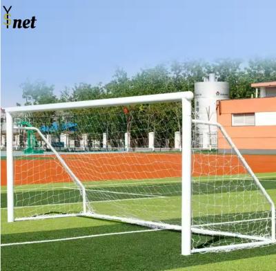 China PET Football Soccer Goal White Goal Post Net 24x8FT For Football Matches for sale