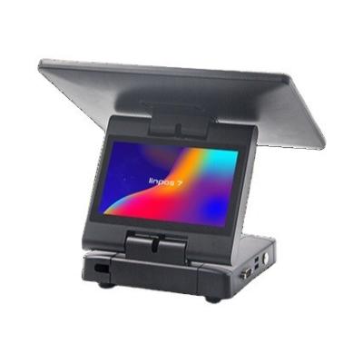Cina Macchina POS pieghevole all-in-one con doppio schermo Supporto Android e lettore di schede MSR in vendita