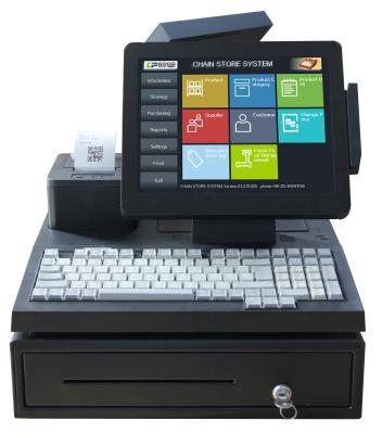 Cina Terminale di pagamento in negozio Win 58mm Stampa termica tutto in un POS Sistema 12 pollici Display in vendita
