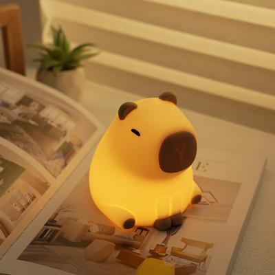 Κίνα Δημιουργικό Capybara LED νυχτερινό φως Cute Σιλικόνη Πλακέτο Πλακέτο για το δωμάτιο των παιδιών έξυπνο σπίτι δώρο προς πώληση