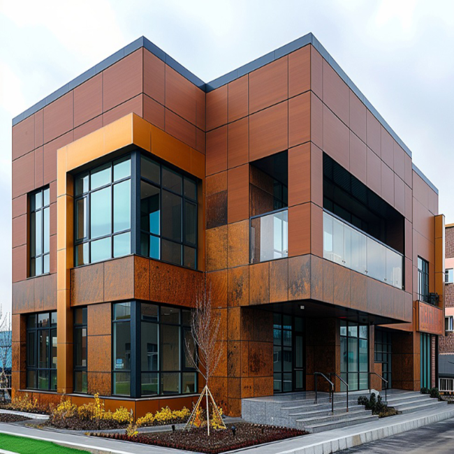 Wooden Aluminum Composite Panel in architectural design