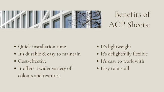 Benefits illustration of aluminum composite panels