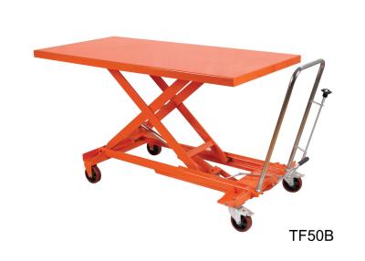 Cina Ascensore meccanico arancio di forbici, ascensore idraulico di forbici del carrello del carretto della Tabella in vendita