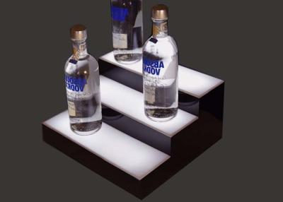 China 3 Tier Acrylic Display Rack For Champagne Beer Liquor Bottle Beverage Display for sale