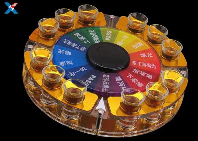 China Chinese Style Acrylic Display Rack Game Rotating Acrylic Swallow Wine Bullet Cup Holder Rack Tray For Bar for sale