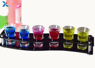 China Non - Toxic Acrylic Cocktail Tray , Clear Acrylic Serving Tray Chemical Resisdence for sale