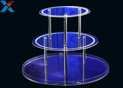 China Round 3 Layers Acrylic Display Stands For Wedding Environmental And Recyclable for sale