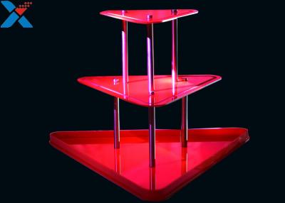 China Crystal Clear Acrylic Display Stands 3 Layer Lucite Wedding Wine Stand for sale