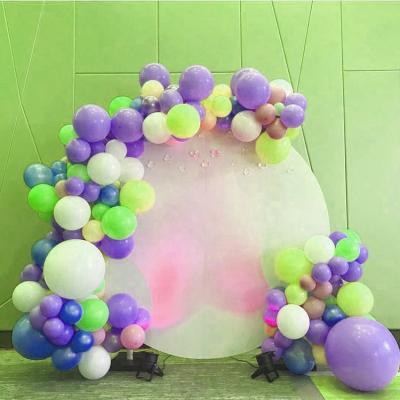 China Custom Print Acrylic Plate Display Stands Backdrop Decoration Wedding Round White for sale