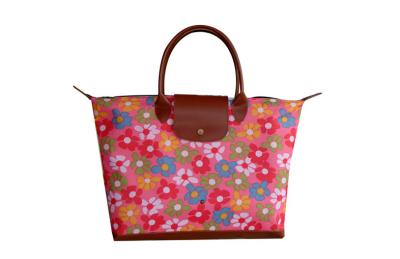 Cina Borsa di totalizzatore pieghevole amichevole eco- di Oxford per le donne con il modello di fiore in vendita