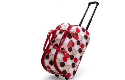 Cina Logo - borsa nera/rossa del rullo di stampa del punto dell'ingranaggio del carrello di viaggio per le signore in vendita