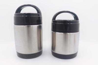 Chine 1.4L conteneur de nourriture d'acier inoxydable de mur de 3 compartiments de la vente en gros BPA double de gamelle libre de vide à vendre
