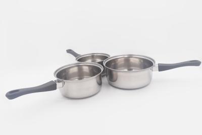 중국 3pcs Kitchenware stainless steel mini pot milk pot with bakelite handle 판매용