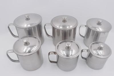 Κίνα 10cm Drinking water metal steel beer cup customize logo classical mug with lid προς πώληση