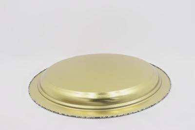 중국 30cm Plates dinnerware big round metal steel plate multi color flower coating tray 판매용