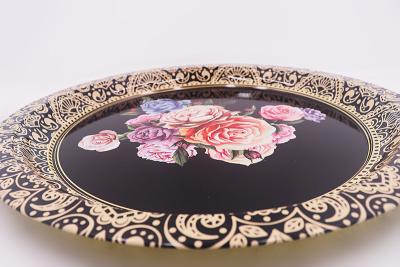 중국 36cm Royal wholesale colorful dinner plate restaurant dinnerware food dishes 판매용