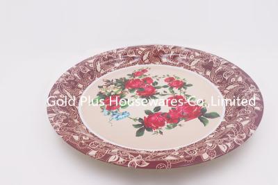 55cm Serving tray wedding plates set round dish tinplate plate for party